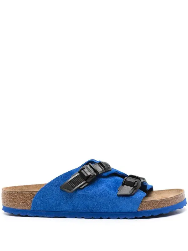 BIRKENSTOCK Zurich Tech Suede Slides - Blue
