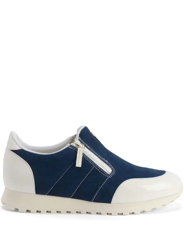 GIUSEPPE ZANOTTI Ilde Run Double-zip Low-top Sneakers - Blue