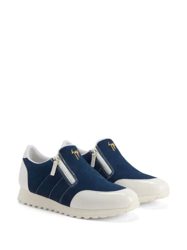 GIUSEPPE ZANOTTI Ilde Run Double-zip Low-top Sneakers - Blue