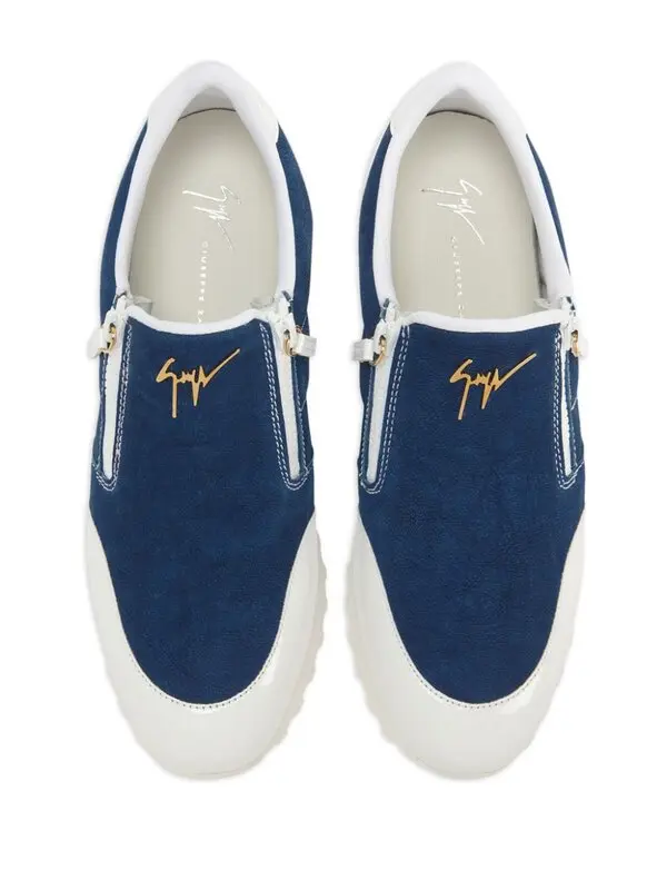 GIUSEPPE ZANOTTI Ilde Run Double-zip Low-top Sneakers - Blue