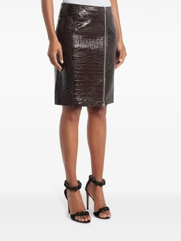 TOM FORD Crocodile-effect Mini Skirt