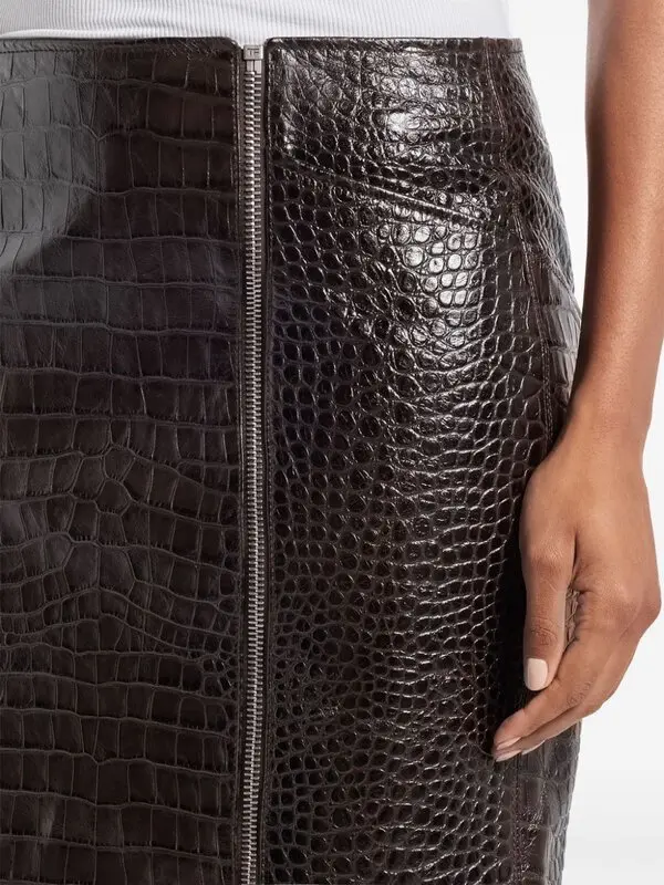 TOM FORD Crocodile-effect Mini Skirt