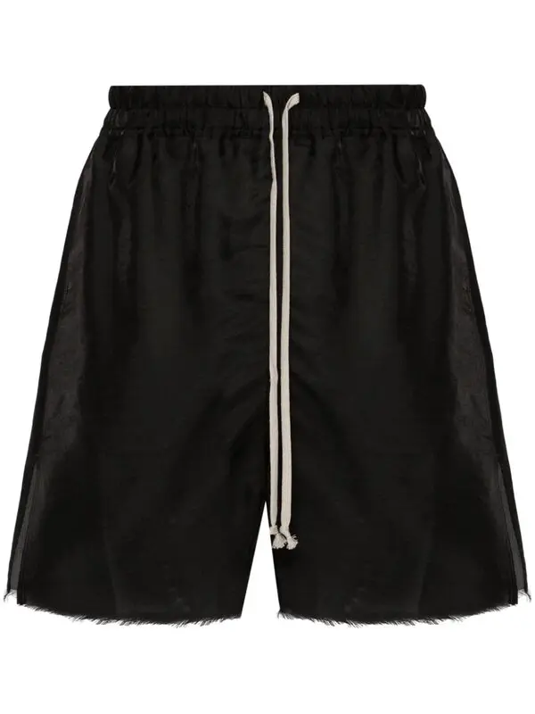 Rick Owens Semi-sheer Silk Blend Shorts