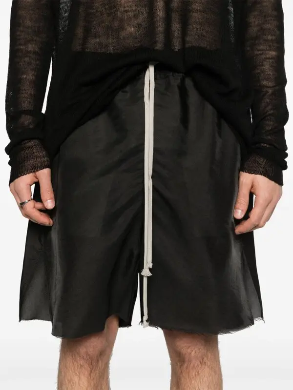 Rick Owens Semi-sheer Silk Blend Shorts