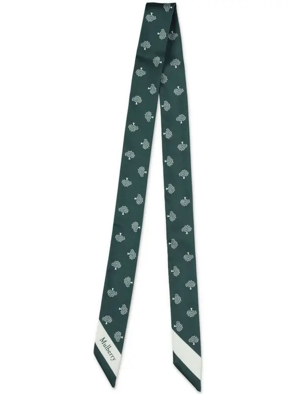Mulberry Small Skinny Tree-print Scarf