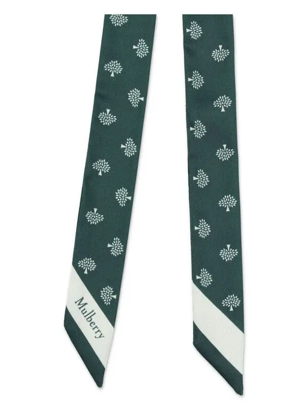 Mulberry Small Skinny Tree-print Scarf