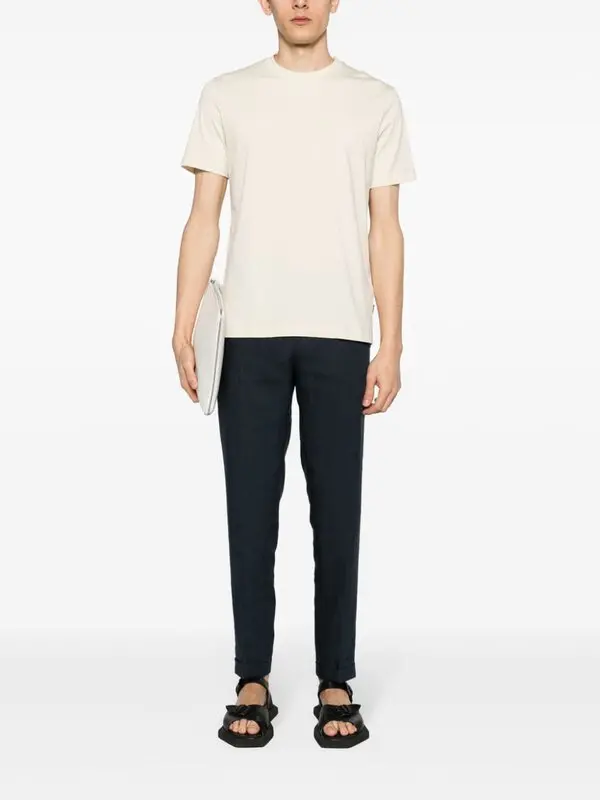 BOSS Raised-logo Cotton T-shirt - Neutrals