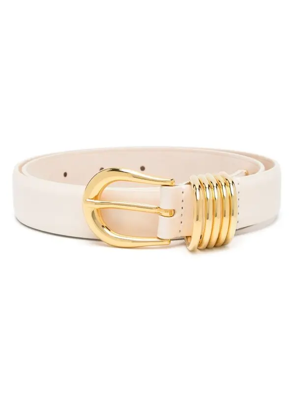 DEHANCHE Hollyhock Leather Belt - White