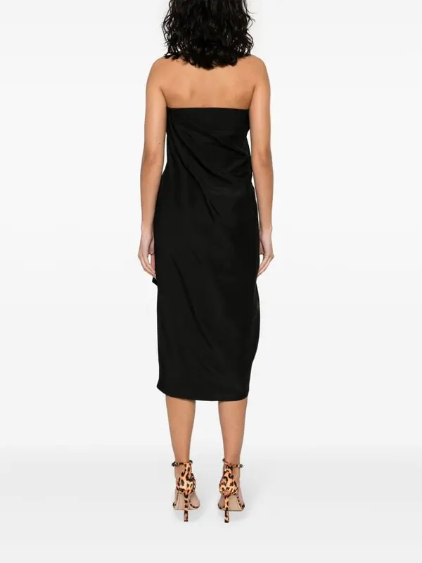 Gauge81 Onna Strapless Silk Midi Dress