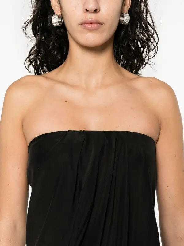 Gauge81 Onna Strapless Silk Midi Dress