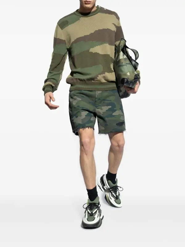 Balmain Camouflage-pattern Jumper
