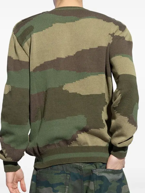 Balmain Camouflage-pattern Jumper