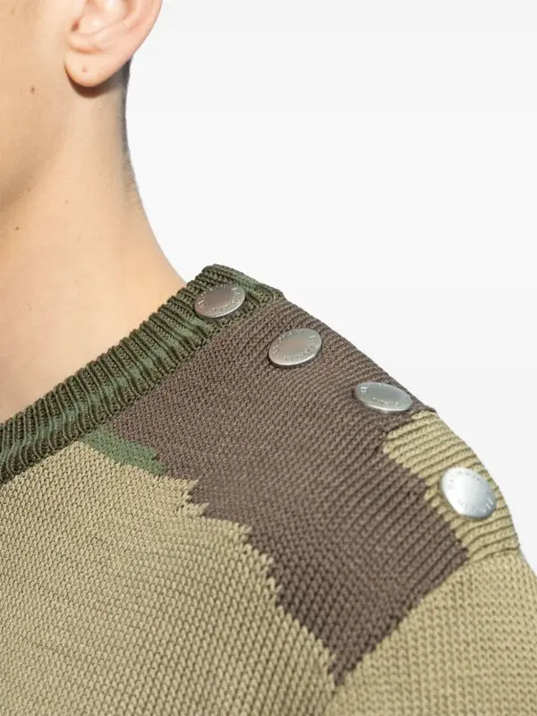 Balmain Camouflage-pattern Jumper