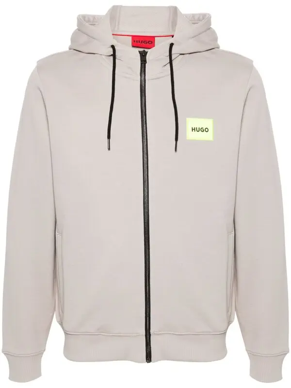 Hugo Logo-patch Zip-up Hoodie