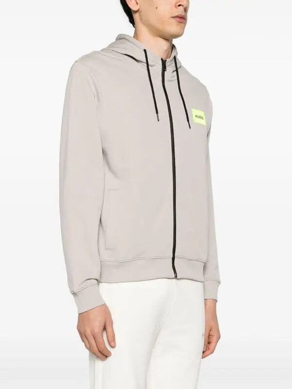 Hugo Logo-patch Zip-up Hoodie