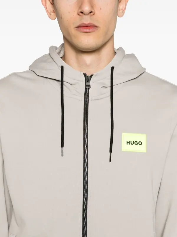 Hugo Logo-patch Zip-up Hoodie