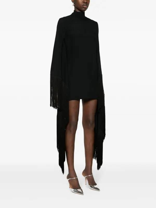TALLER MARMO Del Mar Fringed Mini Dress - Black