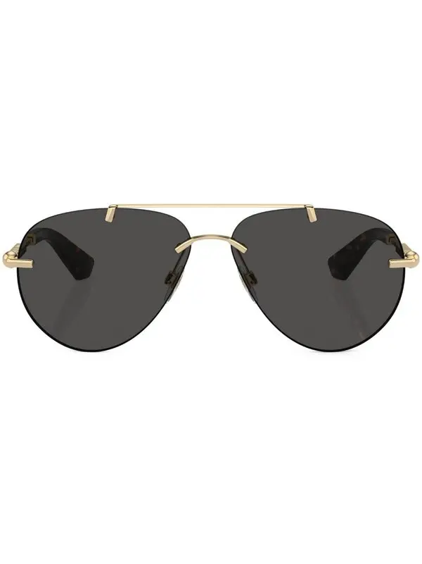 Burberry Metallic Aviator Sunglasses - Gold