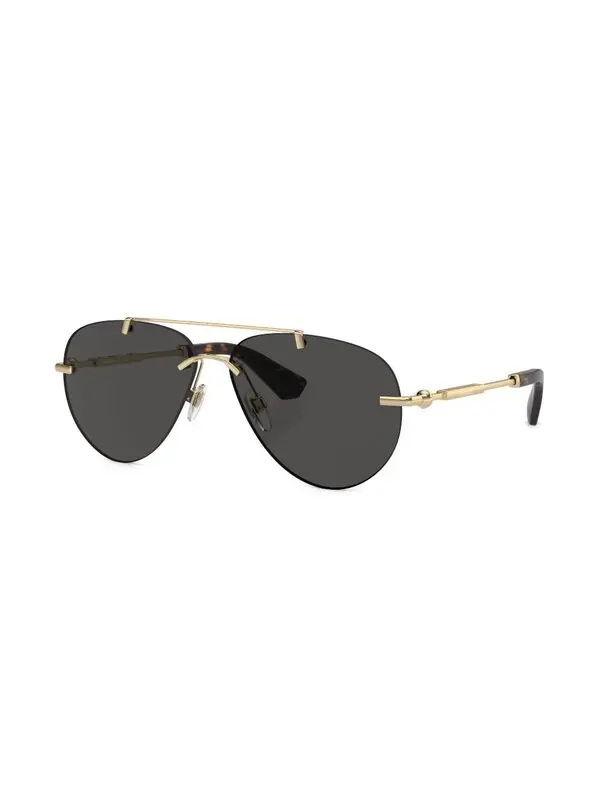 Burberry Metallic Aviator Sunglasses - Gold