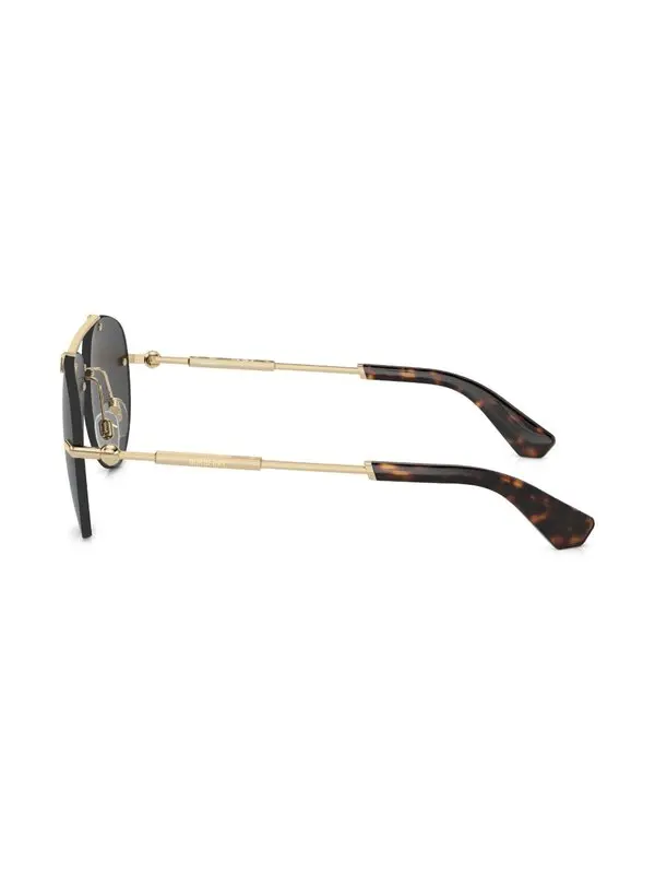 Burberry Metallic Aviator Sunglasses - Gold