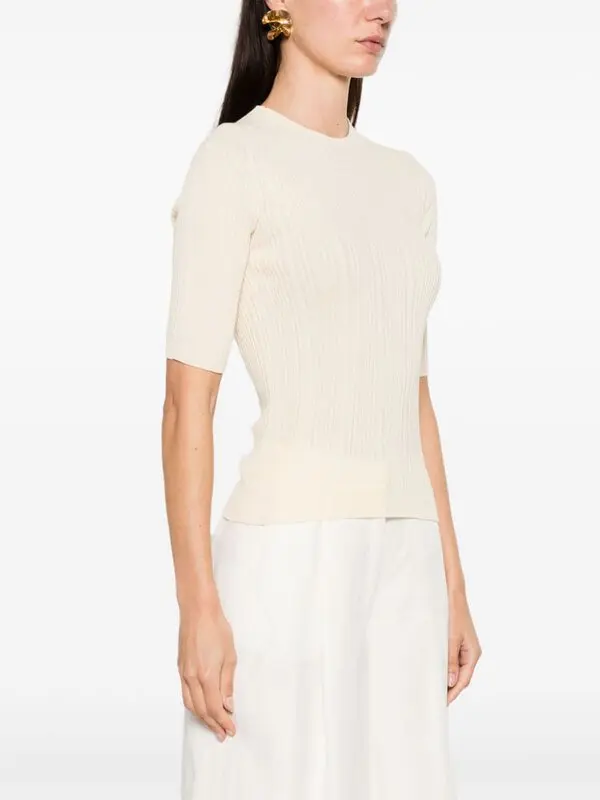 Peserico Short-sleeve Ribbed Jumper