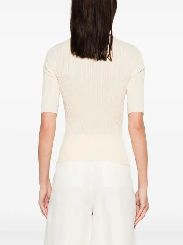 Peserico Short-sleeve Ribbed Jumper