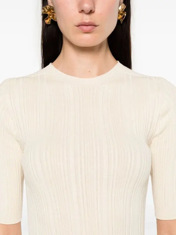 Peserico Short-sleeve Ribbed Jumper