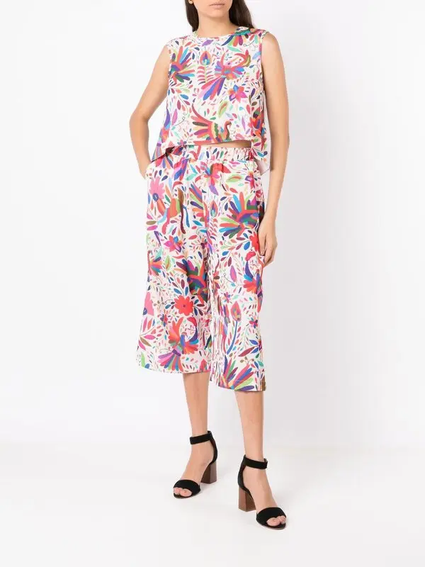 OLYMPIAH Abstract-print Sleeveless Blouse