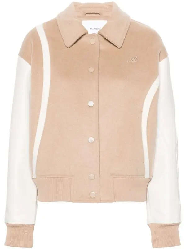 Axel Arigato Bay Wool-blend Varsity Jacket - Neutrals
