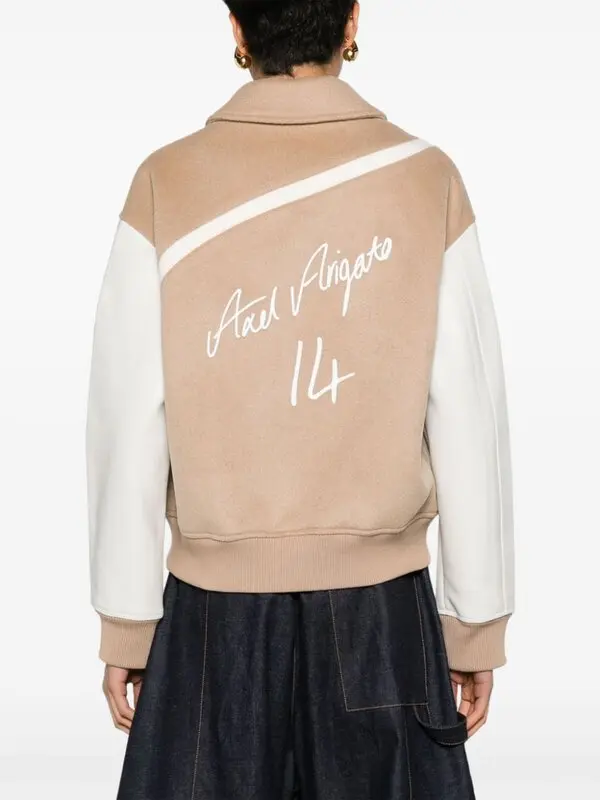 Axel Arigato Bay Wool-blend Varsity Jacket - Neutrals