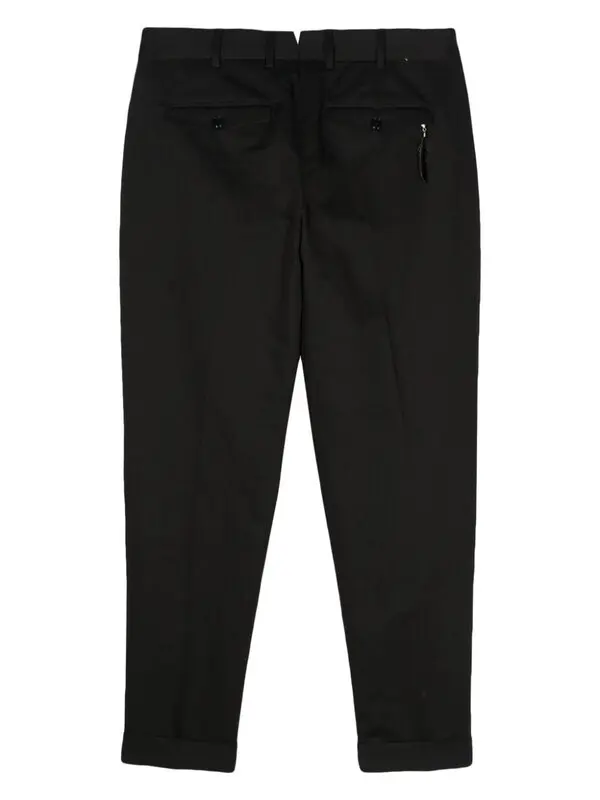 PT TORINO Mid-rise Tapered Trousers - Black