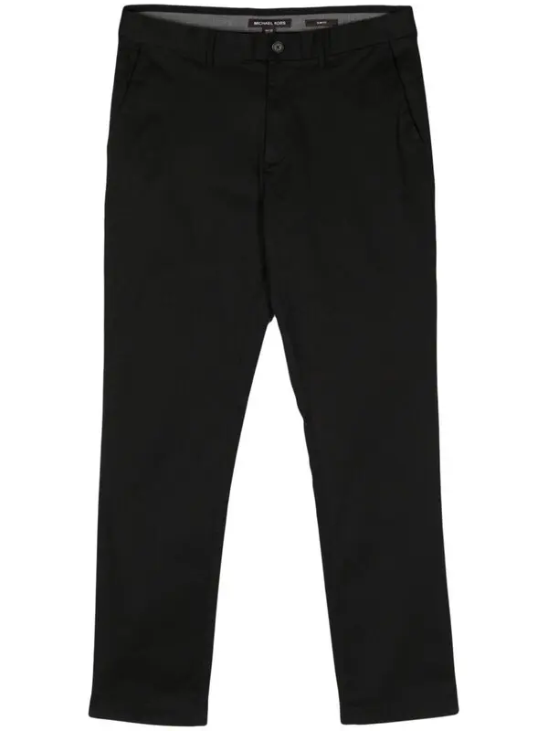 Michael Kors Mid-rise Straight-leg Chinos - Black