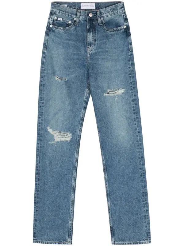 Calvin Klein High-rise Straight Jeans - Blue