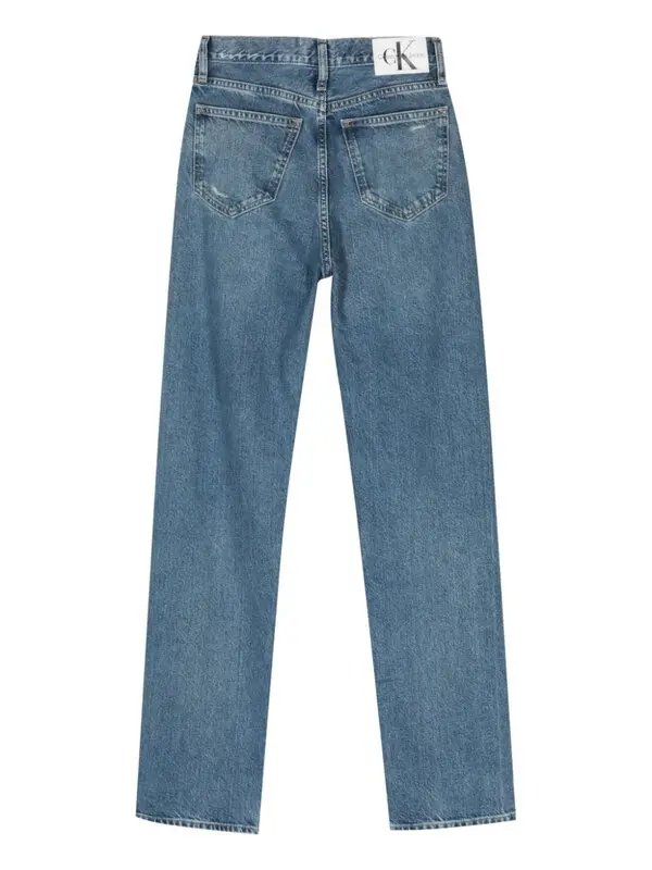 Calvin Klein High-rise Straight Jeans - Blue