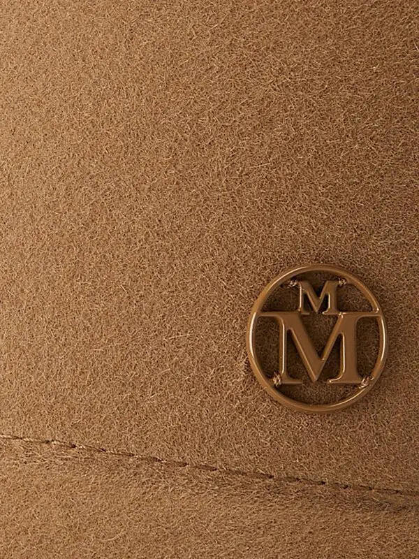 MAISON MICHEL Logo-plaque Cap - Brown