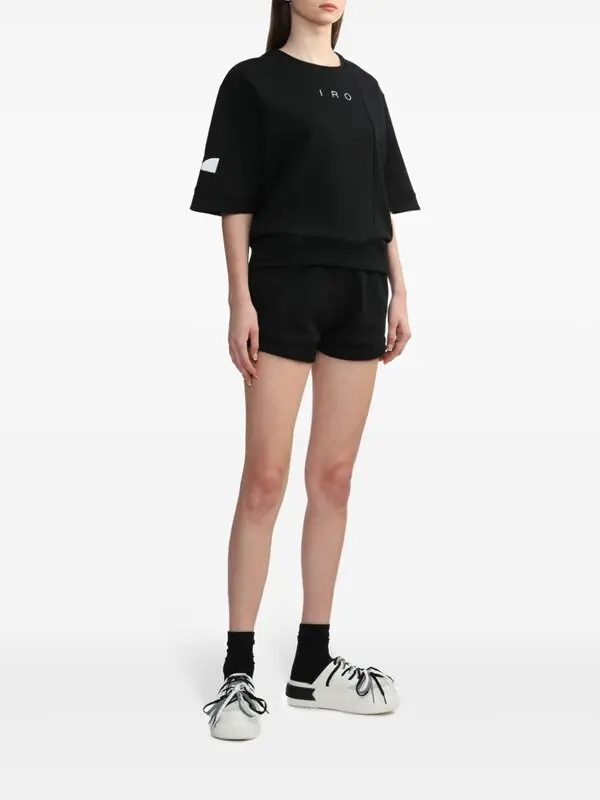 IRO PARIS Emmy Organic-cotton Mini Shorts - Black