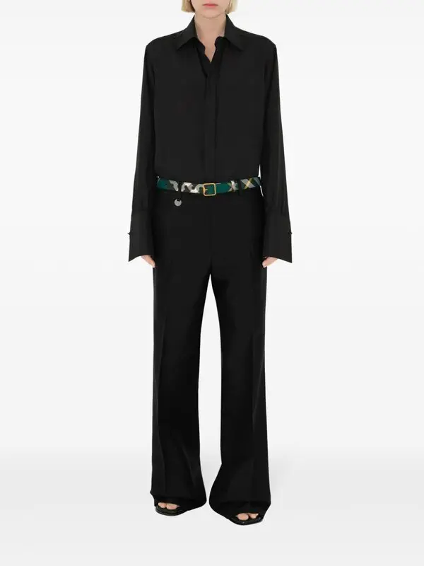 Burberry Check-pattern Belt - Green
