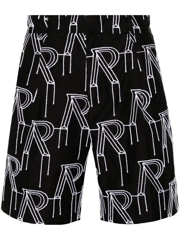 REPRESENT Initial-embroidered Tailored Shorts - Black