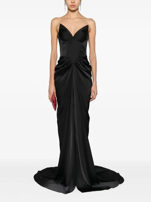ANA RADU Corset-style Gown - Black