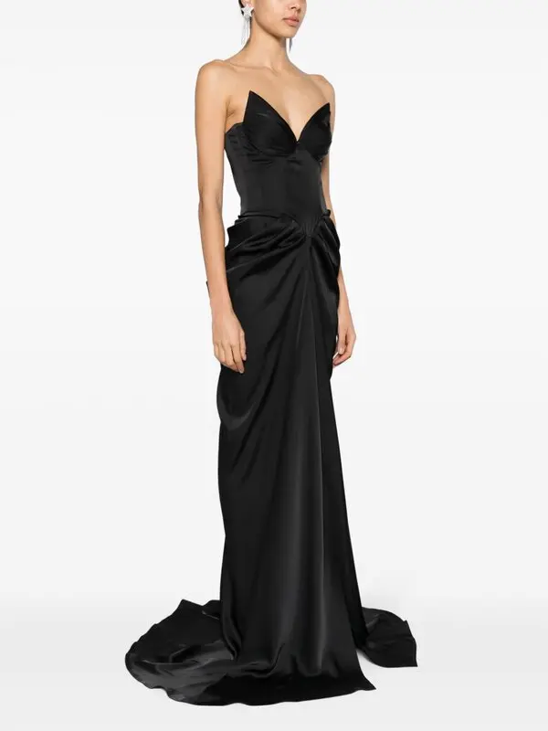 ANA RADU Corset-style Gown - Black