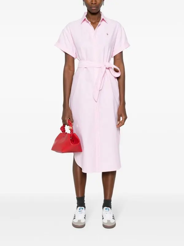 ralph lauren shirt dress pink Ralph Lauren Girls Striped Tier Shirt Dress in Pink