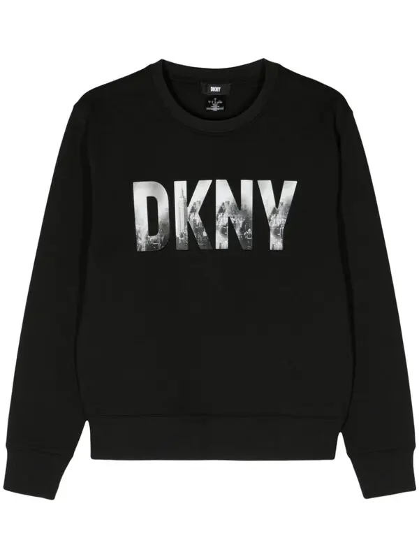 Dkny Skyline-logo Print Cotton-blend Sweatshirt