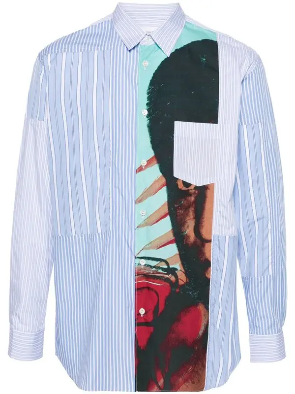 Comme Des Garçons Mixed-prints Panelled Shirt