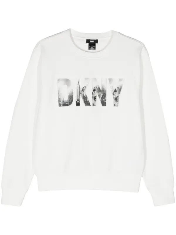 Dkny Skyline Logo-debossed Sweatshirt