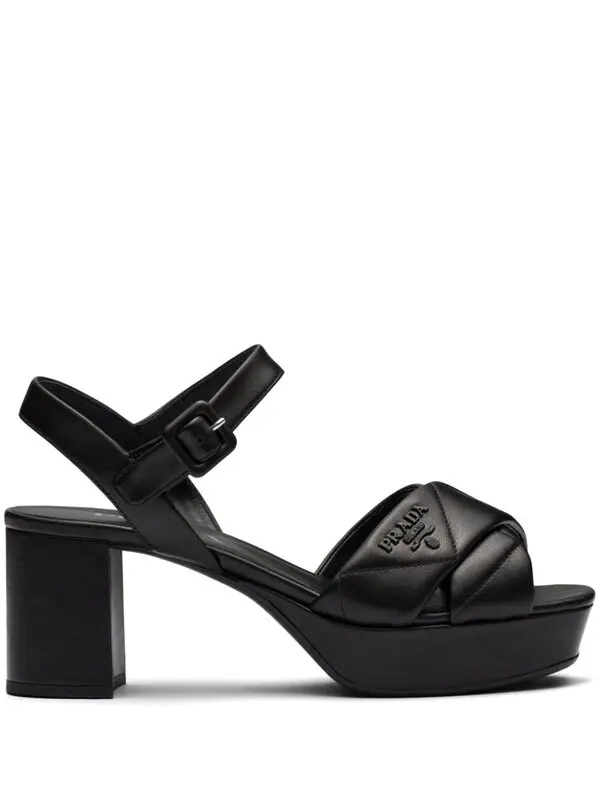 Prada Quilted Nappa Leather Sandals