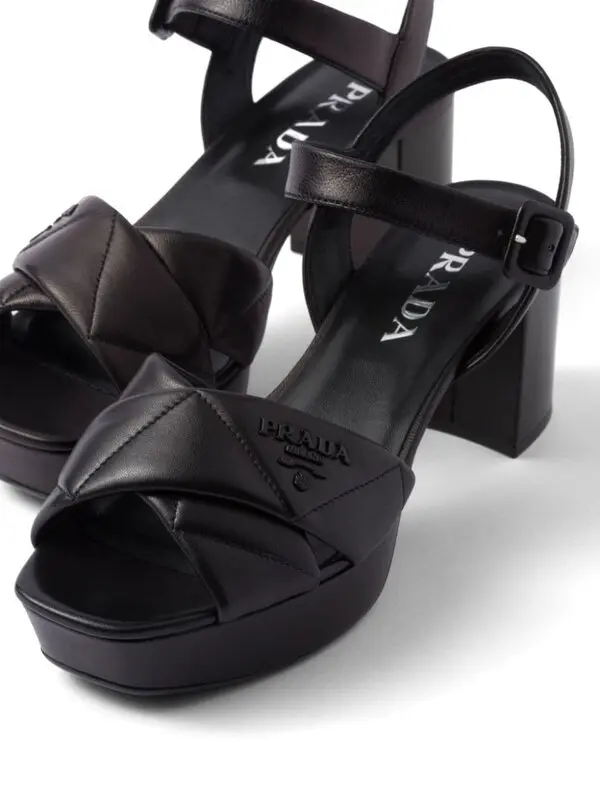 Prada Quilted Nappa Leather Sandals