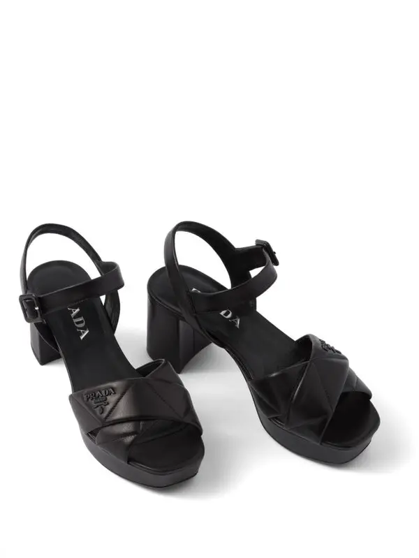 Prada Quilted Nappa Leather Sandals