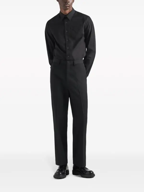 Prada Triangle-logo Cotton Shirt