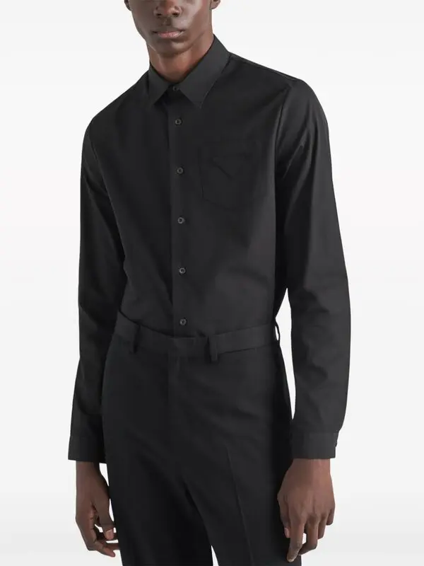 Prada Triangle-logo Cotton Shirt