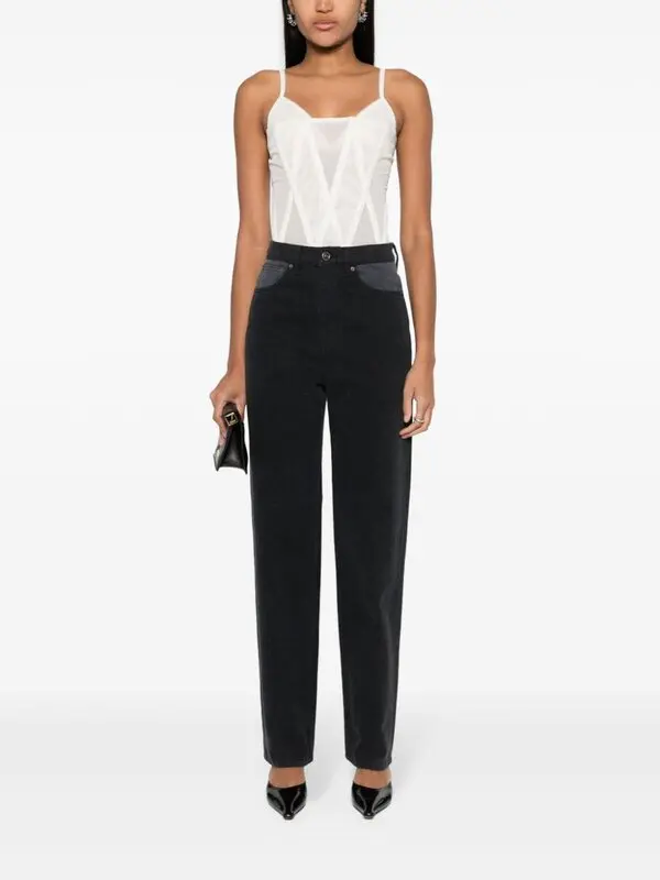 ROTATE BY BIRGER CHRISTENSEN Two-tone Tapered Jeans